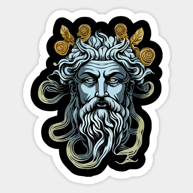 Zeus Greek Mythology God Ancient Greece Deities Greek Zeus Mythology Ancient Greece Sticker